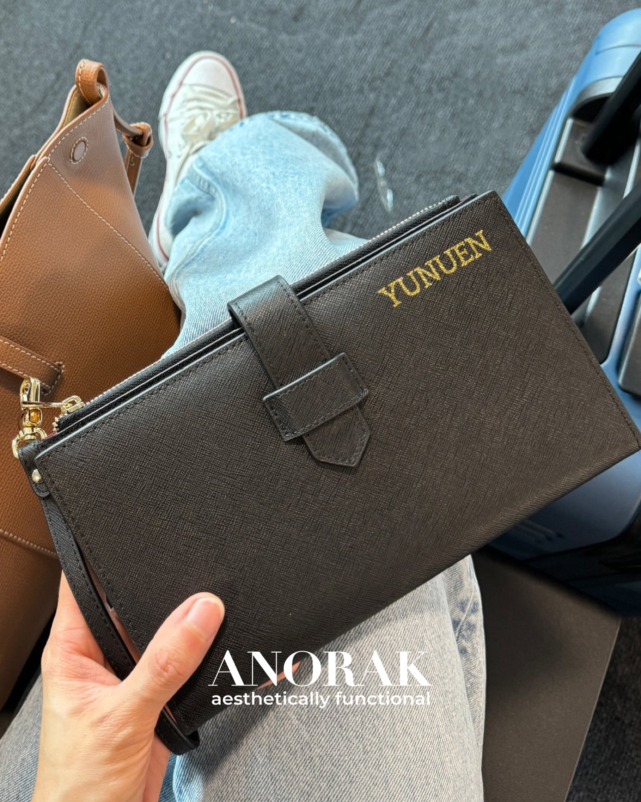 Black Travel Wallet with RFID Protection | ANORAK
