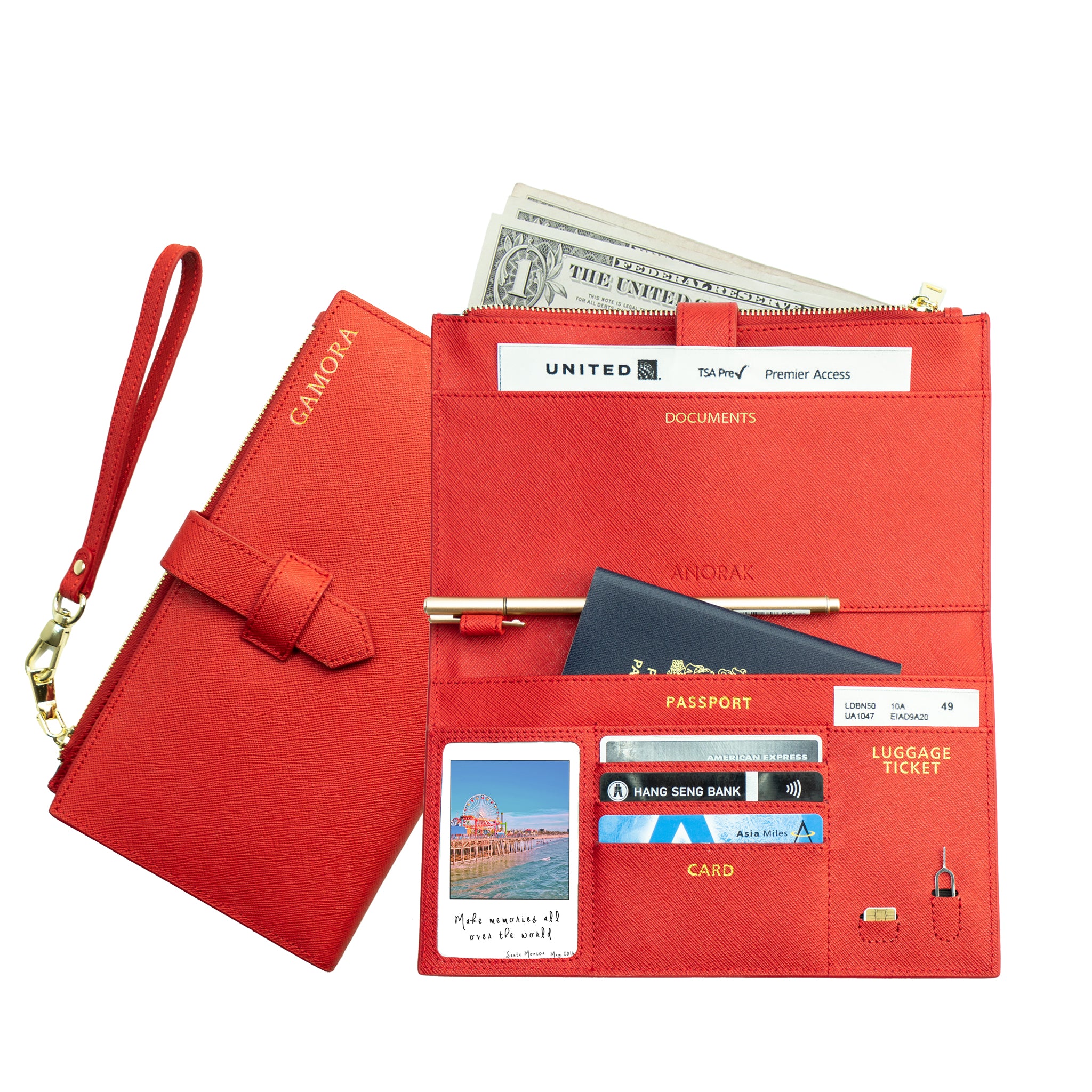 Saffiano Leather Travel Wallet with RFID | ANORAK